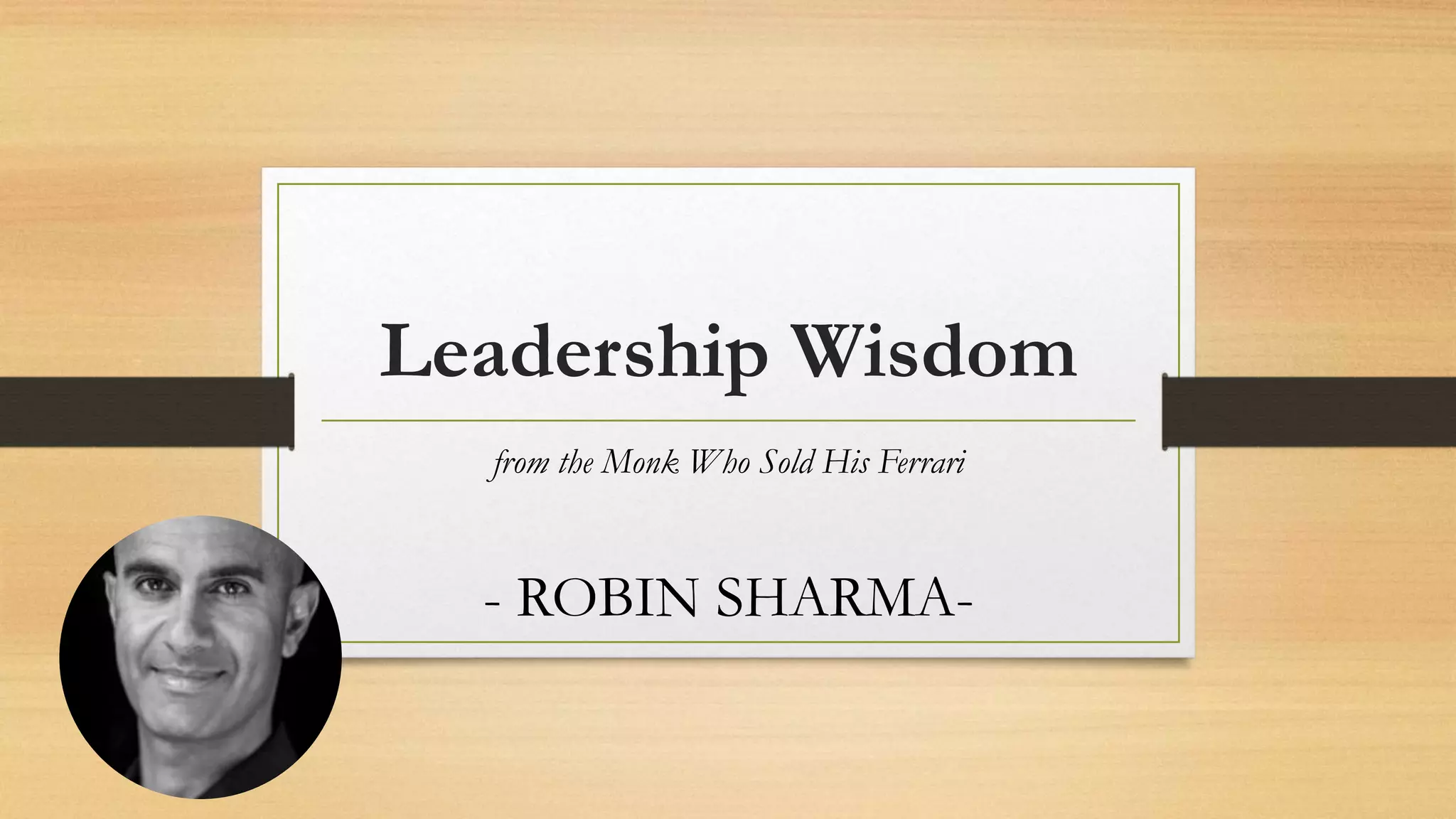Leadership Wisdom Chapter 8 | PPT
