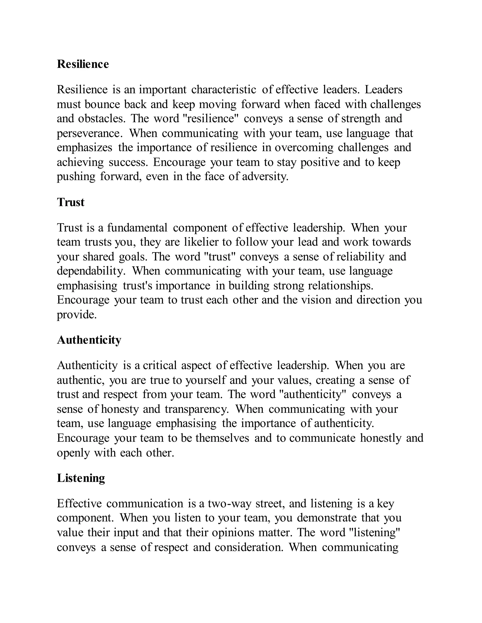 Leadership Words: How to Communicate Effectively as a Leader | PDF