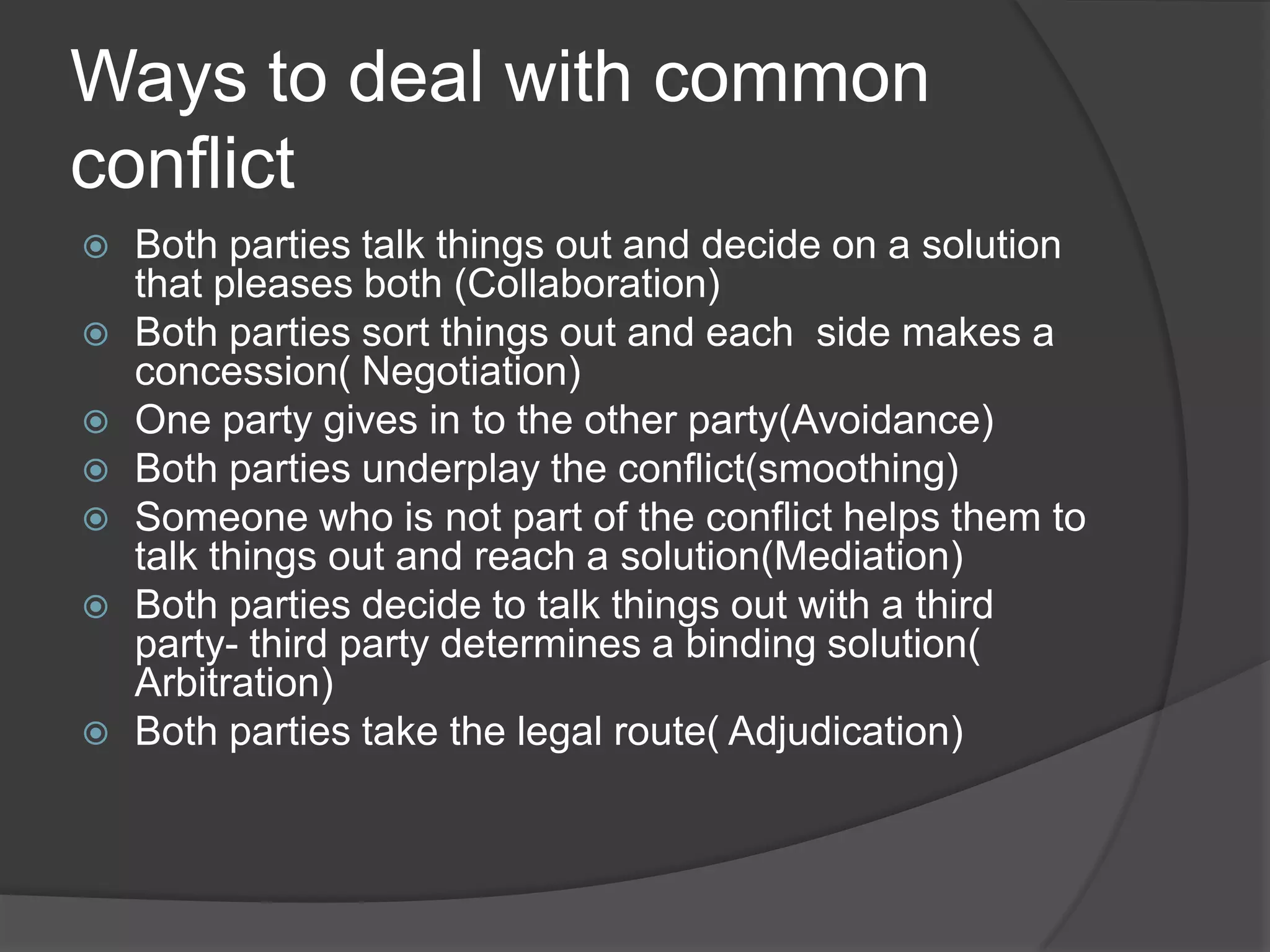 Conflict Management and negotiation | PPTX