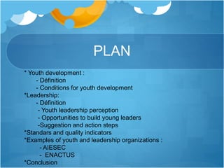 Leadership & youth development | PPTX