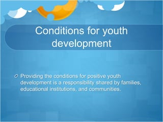 Leadership & youth development | PPTX