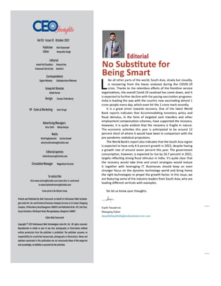 Leaders in south asia october 2021 - ceo insights india magazine | PDF