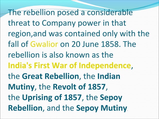 Leaders of 1857 revolt | PPT | Hinduism | Religion & Spirituality