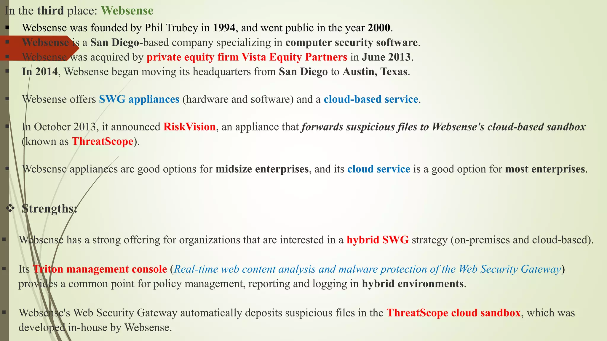 Leaders of Gartner Magic Quadrant 2014 for Secure Web Gateways | PPTX