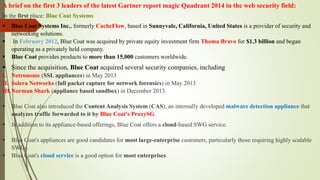 Leaders of Gartner Magic Quadrant 2014 for Secure Web Gateways | PPTX