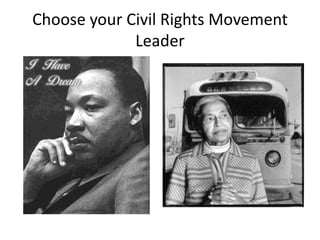 Leaders of the civil rights movement in the | PPTX | Debated Sensitive ...