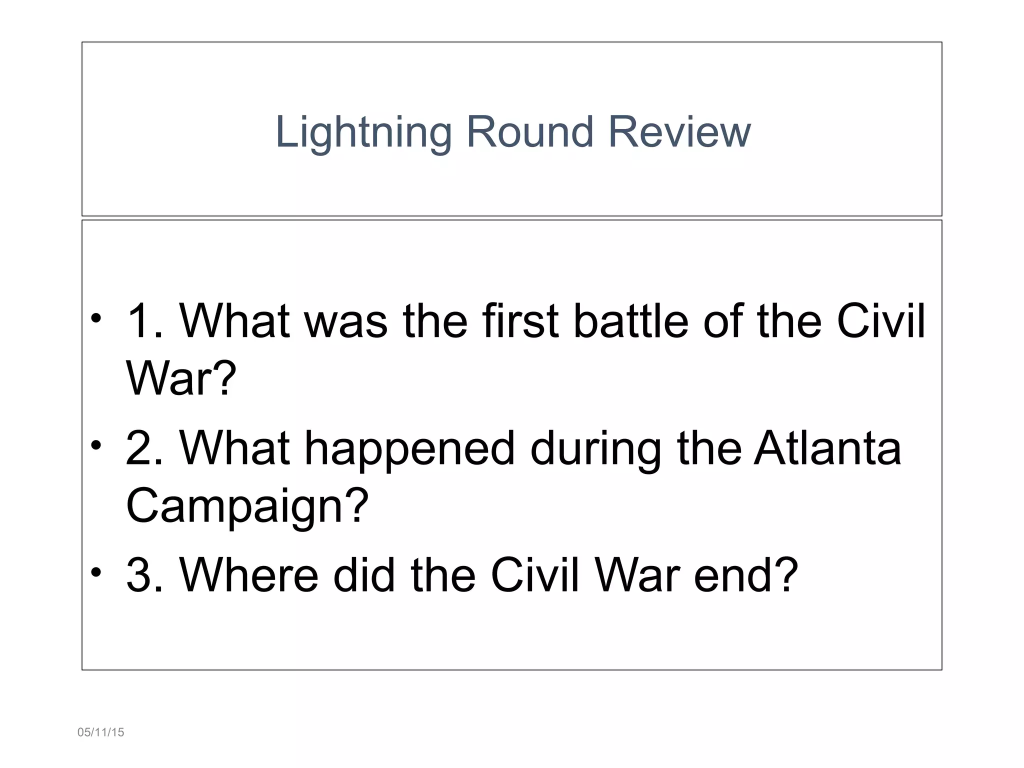 Leaders of the civil war | PPT