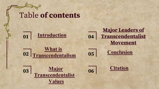 Leaders of Transcendentalist Movement - Paper 108 | PPT