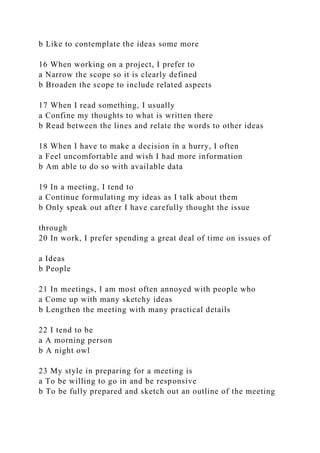 Leaders Self-Insight 3.1. T–P Leadership Questionnaire An .docx