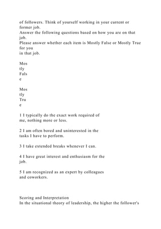 Leaders Self-Insight 3.1. T–P Leadership Questionnaire An .docx