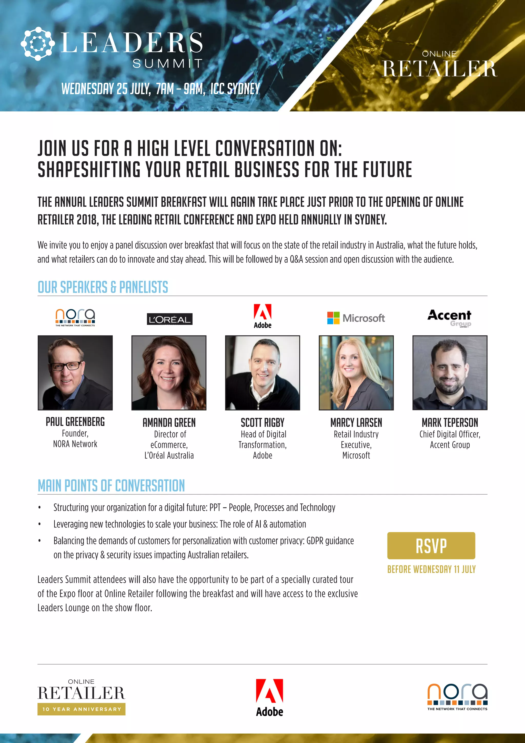 Leaders Summit Invitation - Online Retailer 2018 | PDF