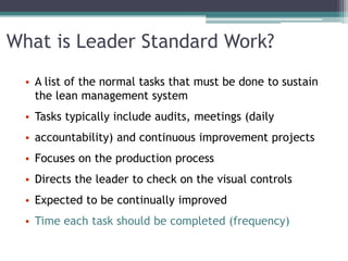 Leader_Standard_Work_sample.ppt lean management | PPT