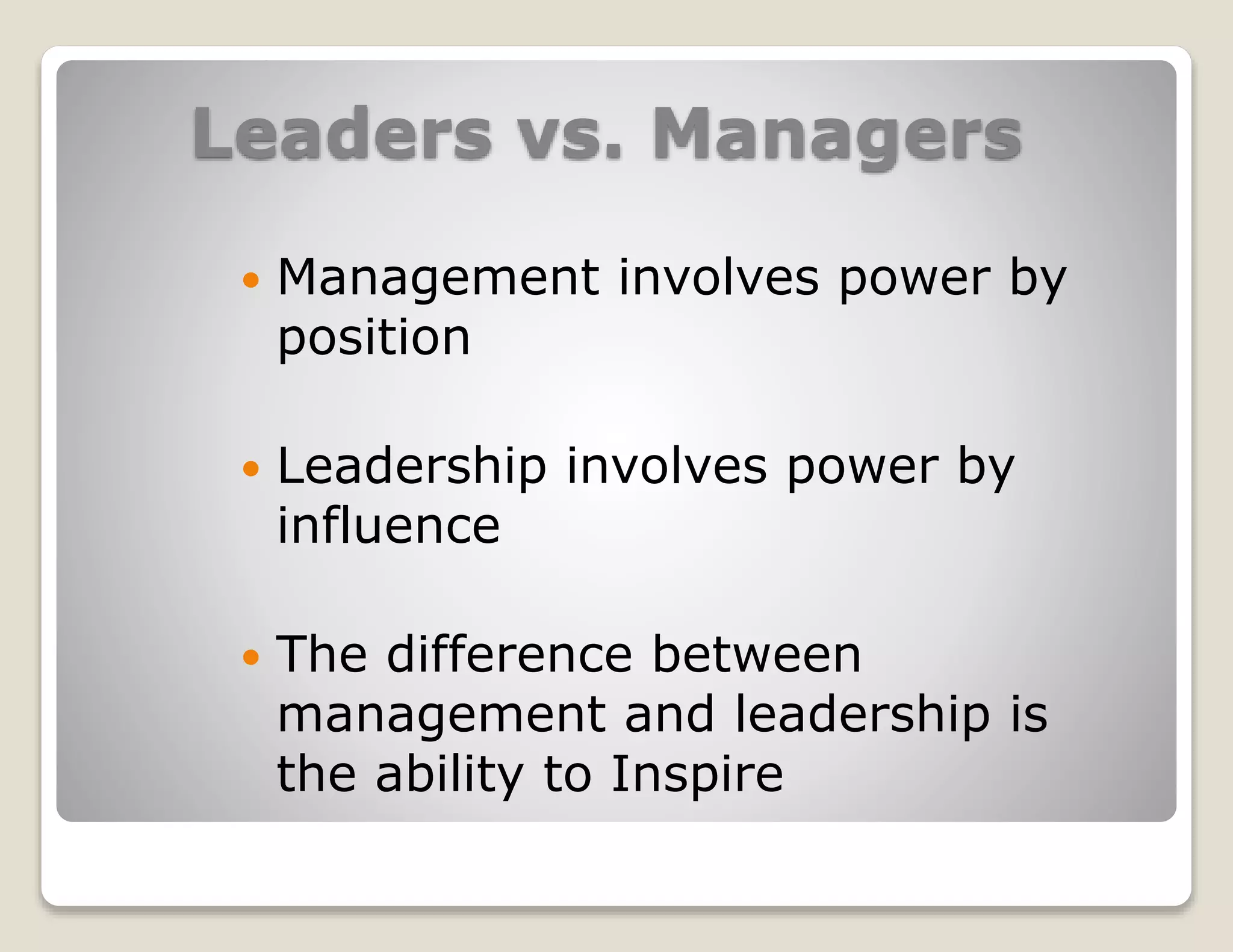 Leaders vs managers | PPTX