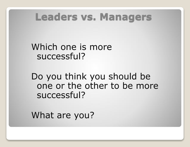 Leaders vs managers | PPT