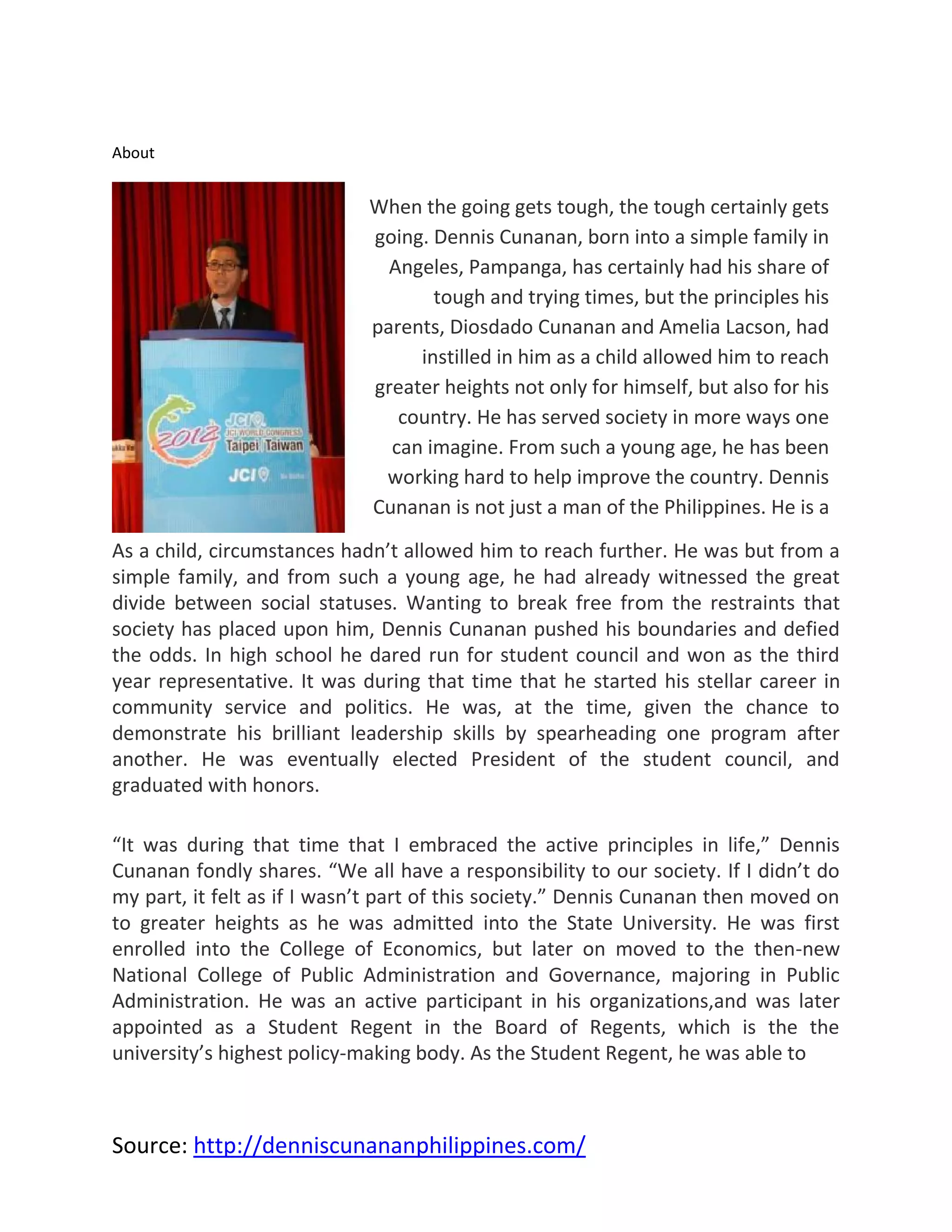 Leader then and now dennis cunanan philippines | PDF