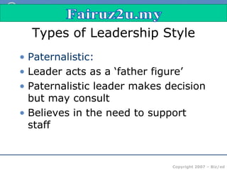 theory of leadership | PPT