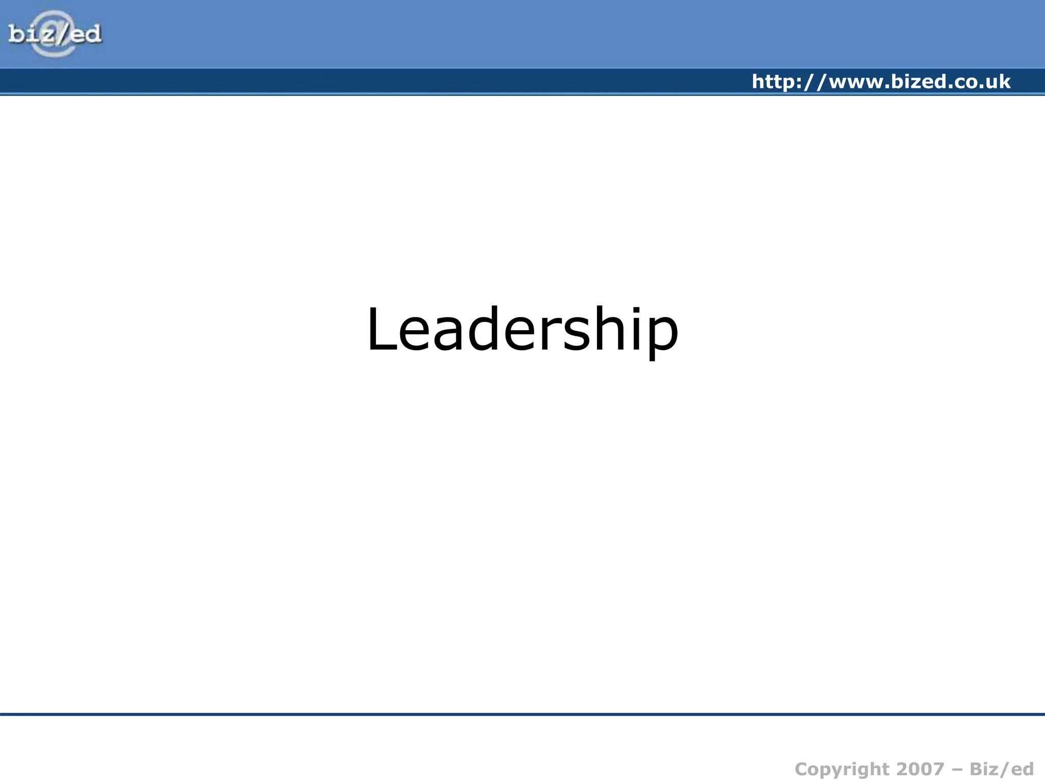 leadership types and There character in the xhurch | PPT