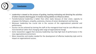 Theories of leadership and leadership styles of great leaders. | PPT