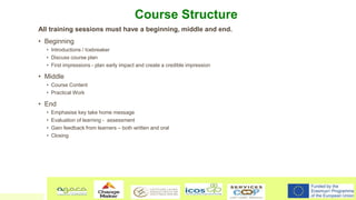 Training Design, Delivery and Evaluation - Training of trainers ...