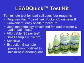Lead soil field test presentation | PPT