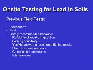 Lead soil field test presentation | PPT