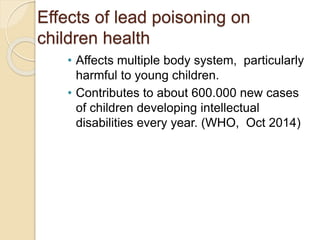 Lead poisoning in children | PPTX