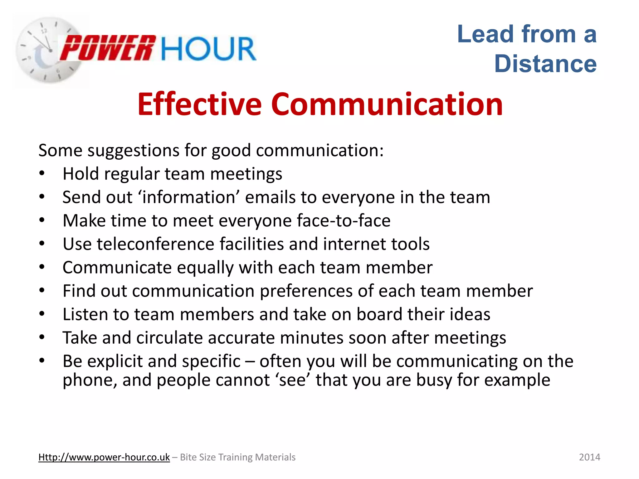 Lead from a distance | PPTX