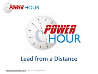 Lead from a distance | PPTX