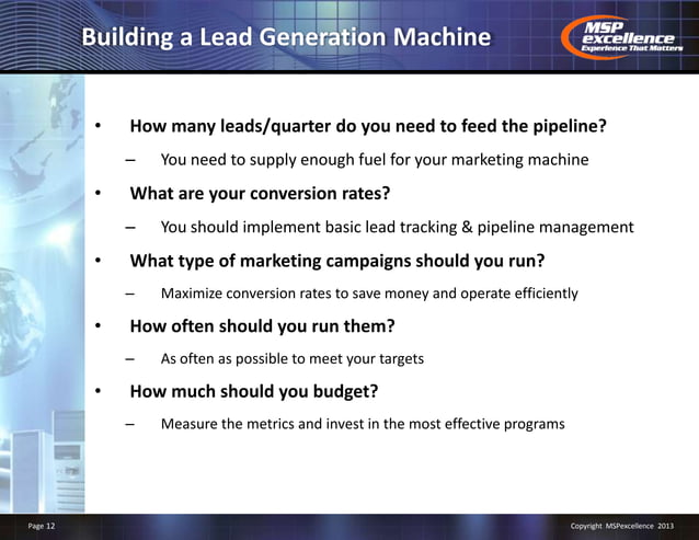 What are the most effective lead-gen programs for CSBs? | PPT