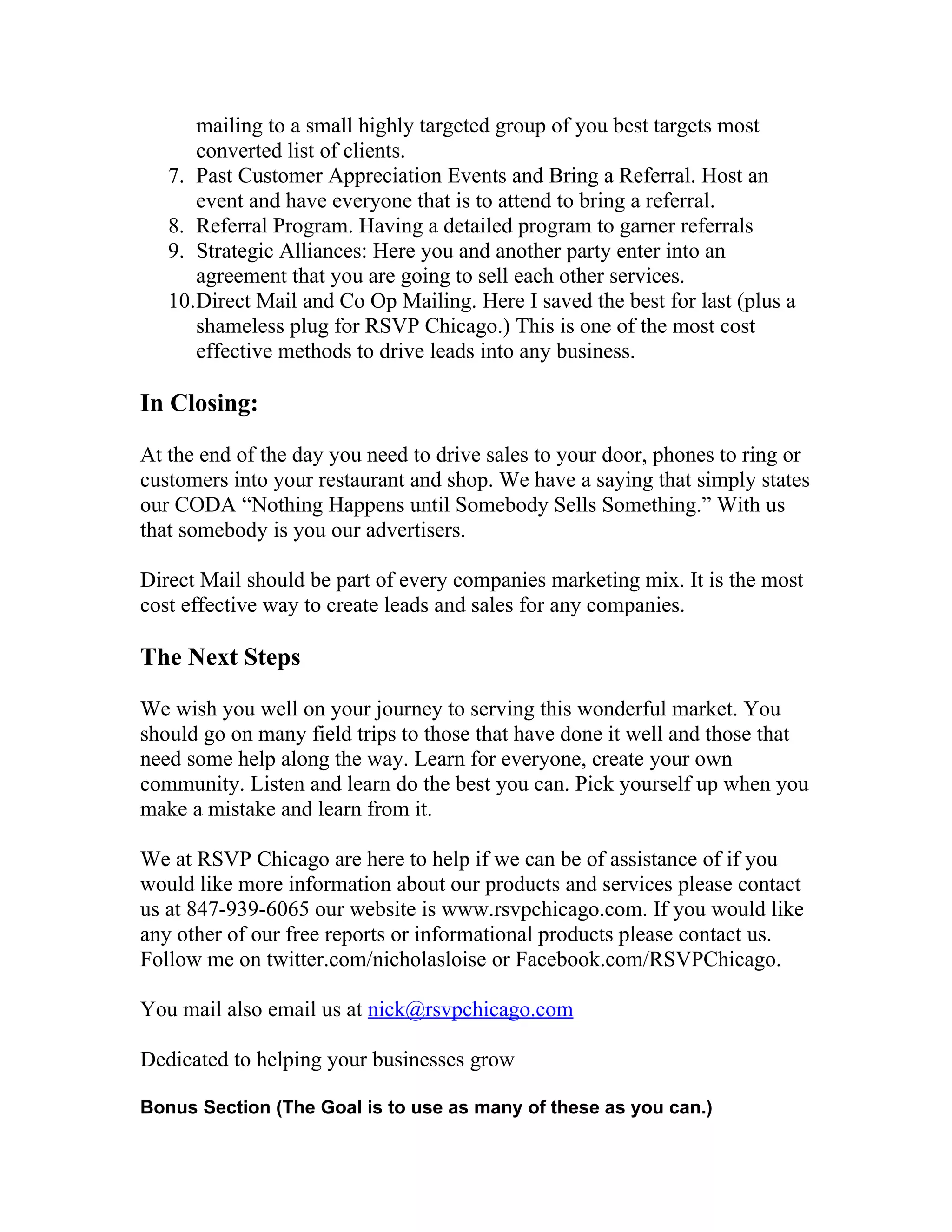 Lead generation guide and bonus sheet | PDF