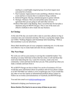 Lead generation guide and bonus sheet | PDF