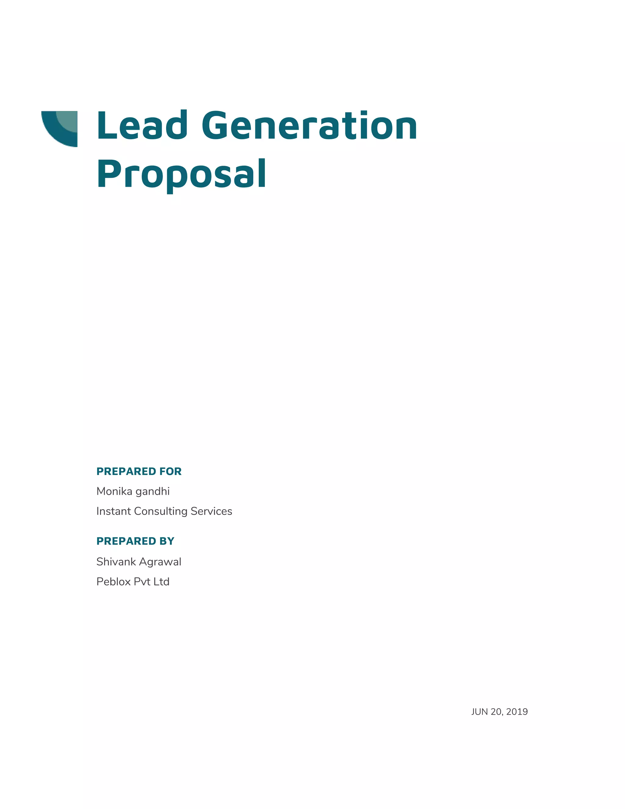 Lead generation proposal | PDF