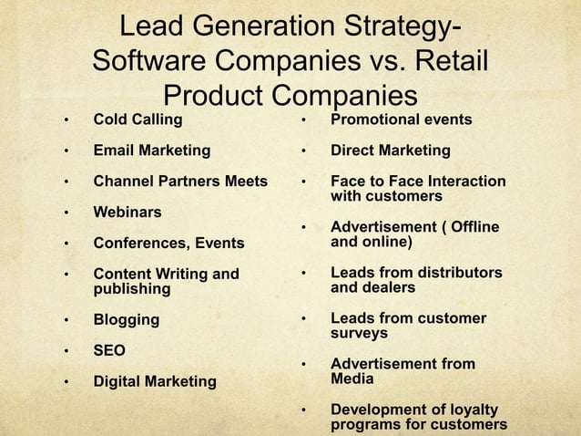 Lead generation stragety ppt | PPTX