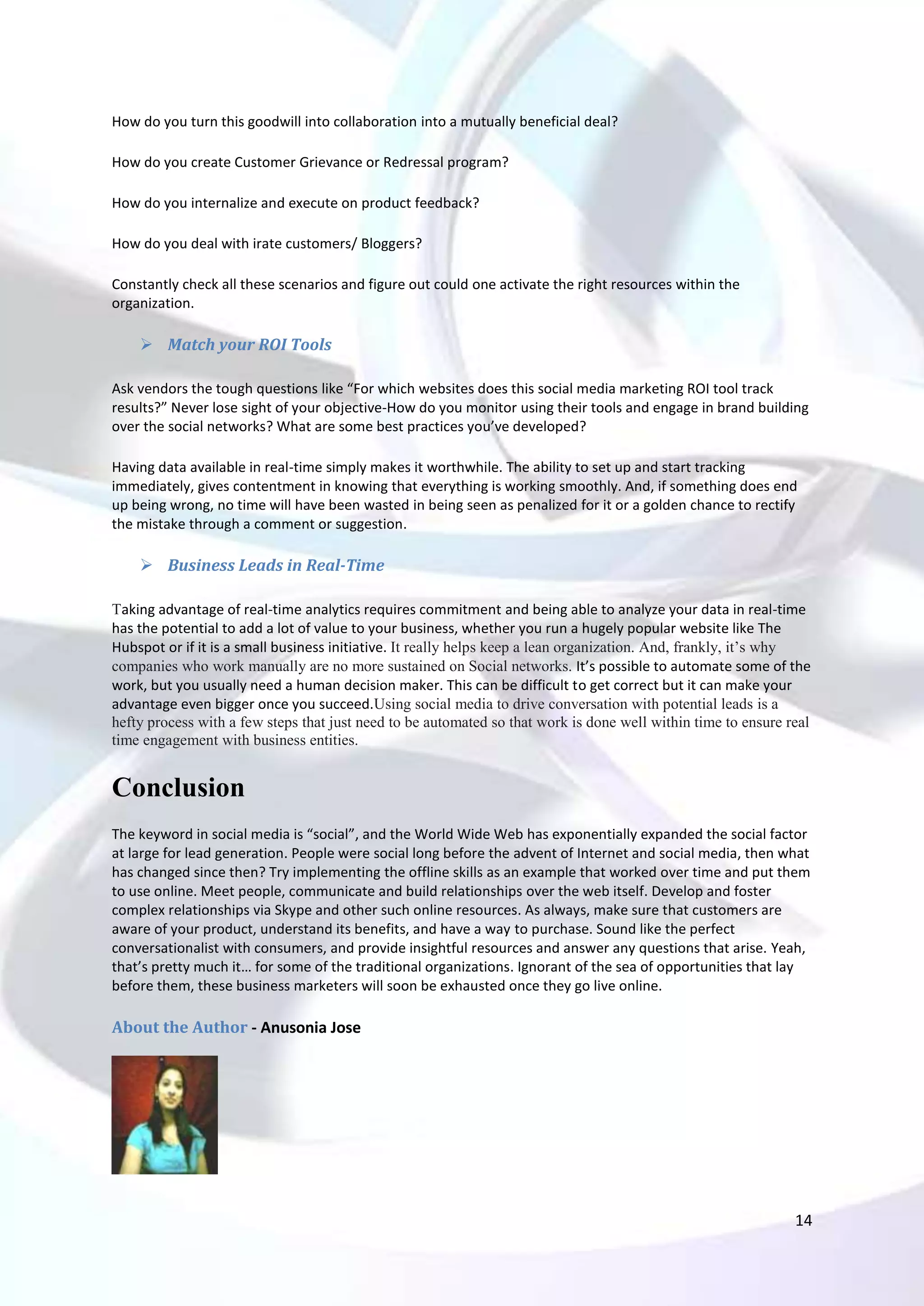 Lead generation using social network | PDF