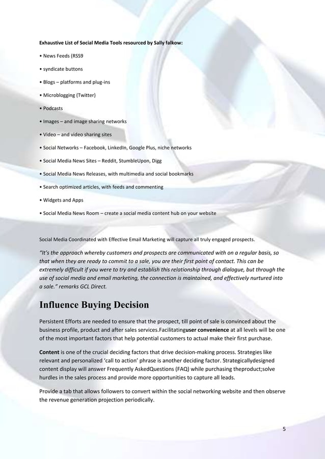 Lead generation using social network | PDF