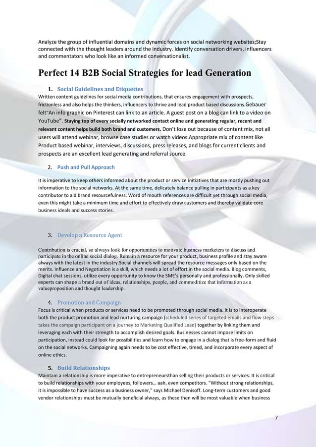 Lead generation using social network | PDF