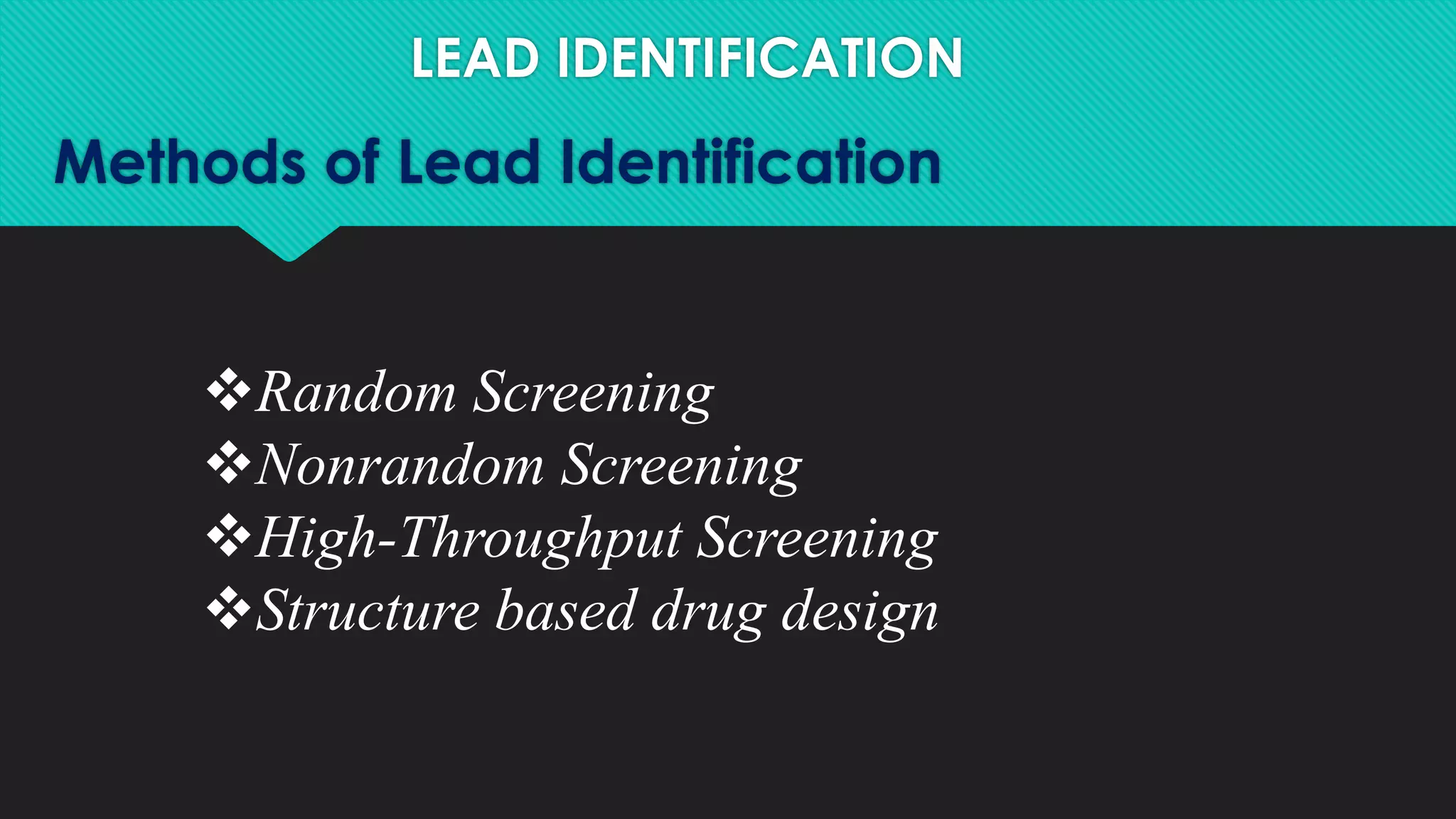 Lead identification | PDF