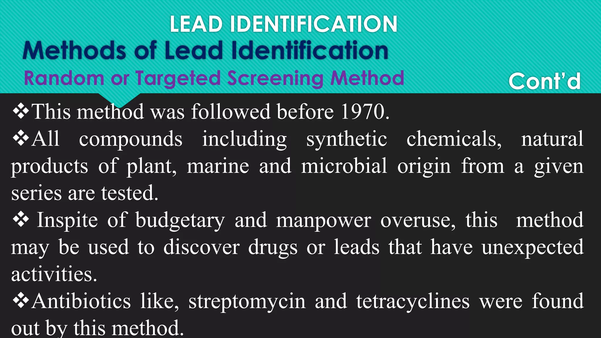 Lead identification | PDF