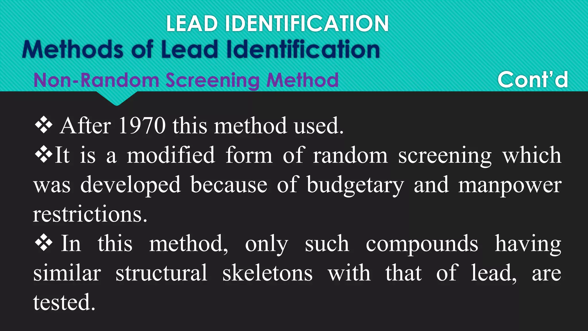 Lead identification | PDF
