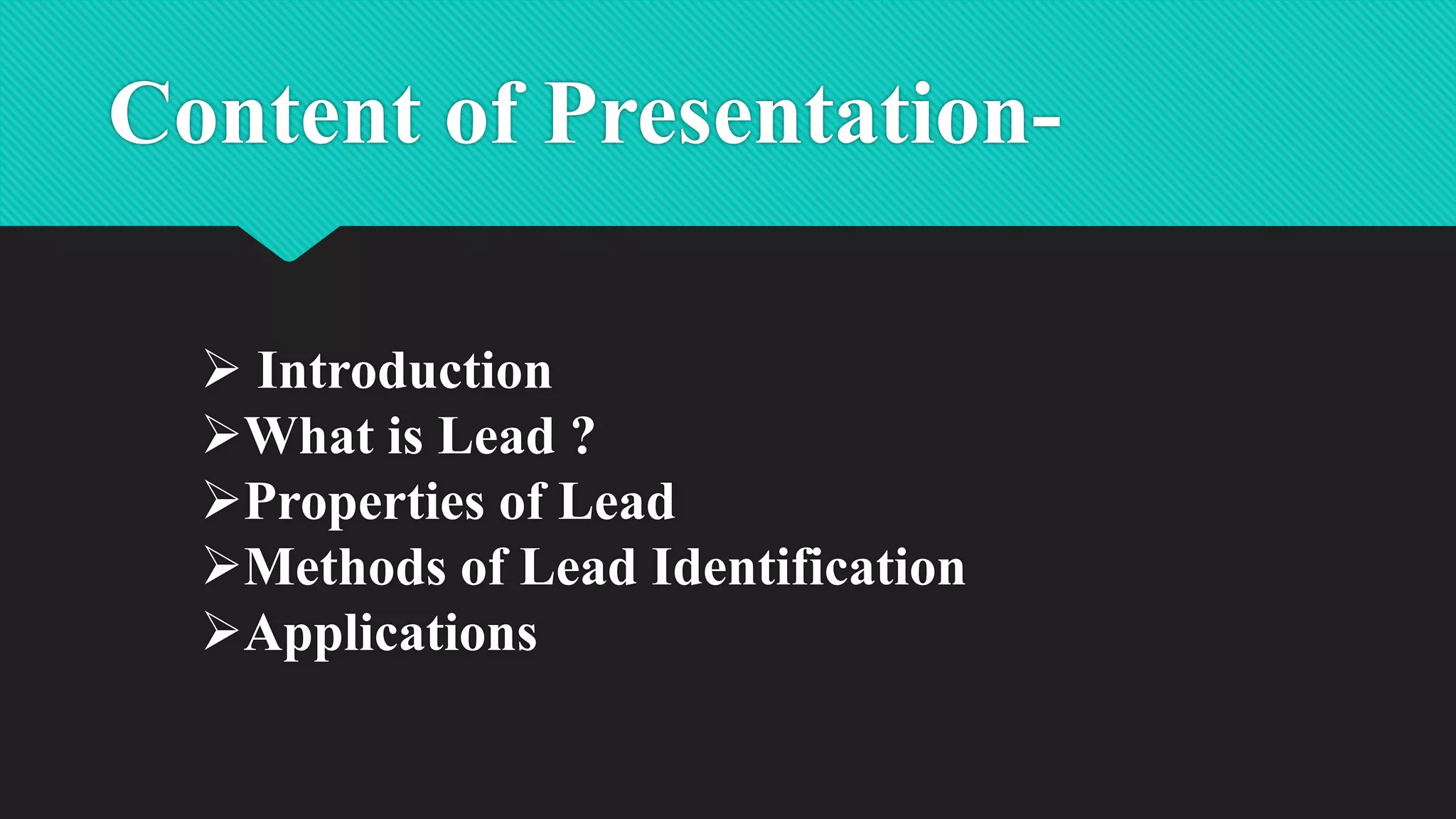 Lead identification | PDF