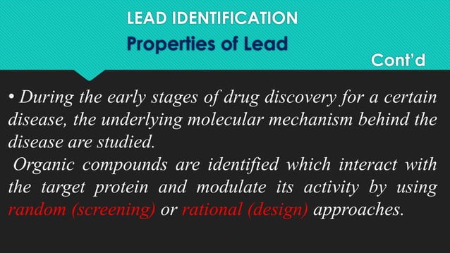 Lead identification | PDF | Pharmaceutical Industry | Industries