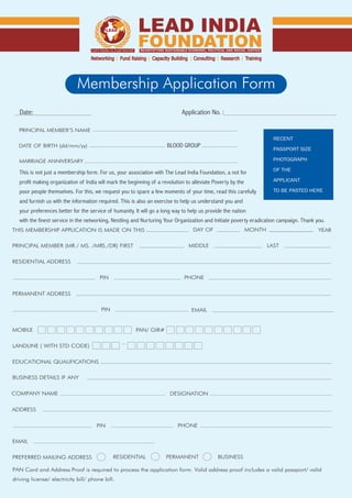 Lead india membership form updated | PDF