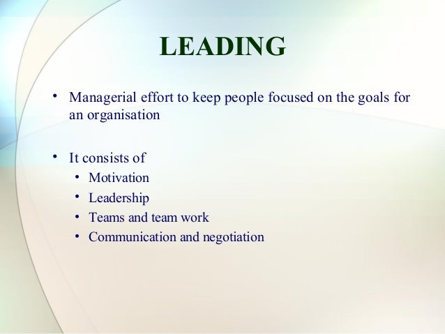 Leading