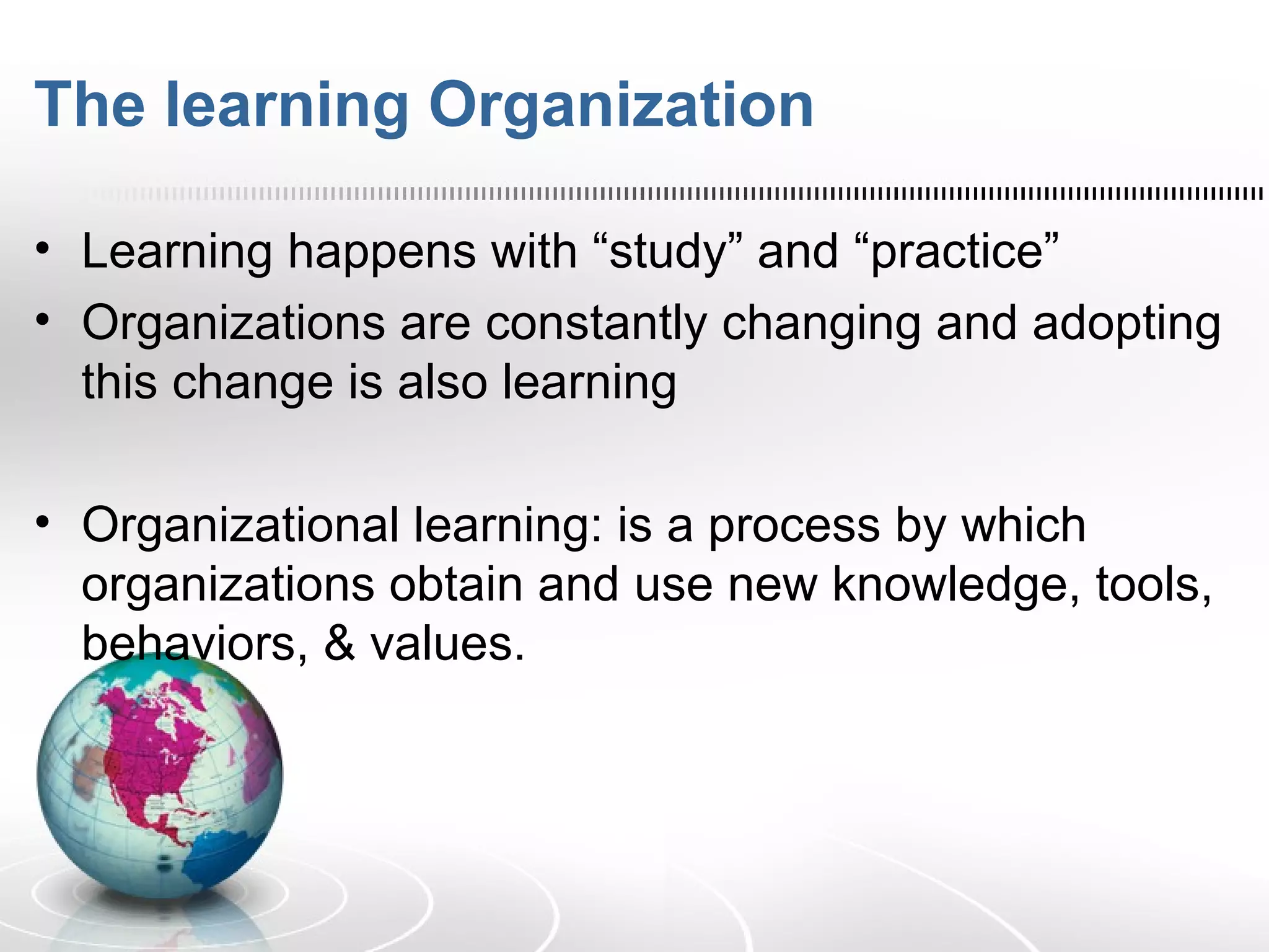 leading a learning organization | PPT