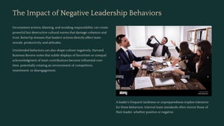 Leading by Example: How Leadership Behavior Shapes Team Culture | PDF