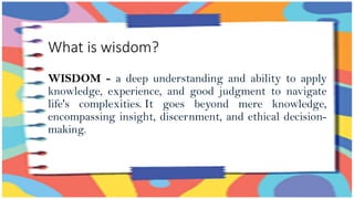 Leading to wisdom method PHILOSOPHY the all new to the | PPTX