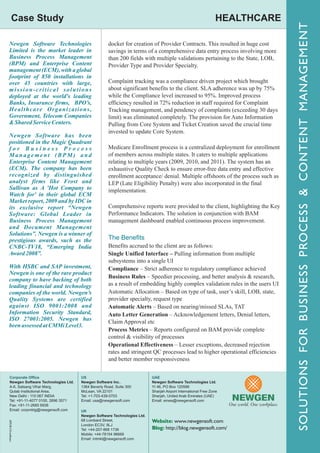 Leading US Healthcare Payer Transforms Multiple Processes with Newgen’s ...