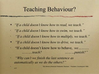 Leading 4 behaviour 4 learning | PPT