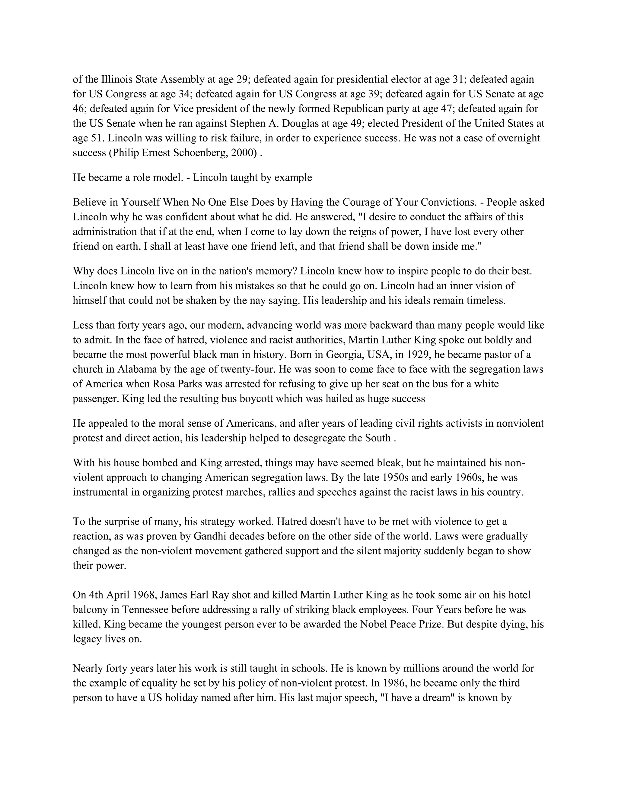 Leading by example real-life leadership lessons | DOCX