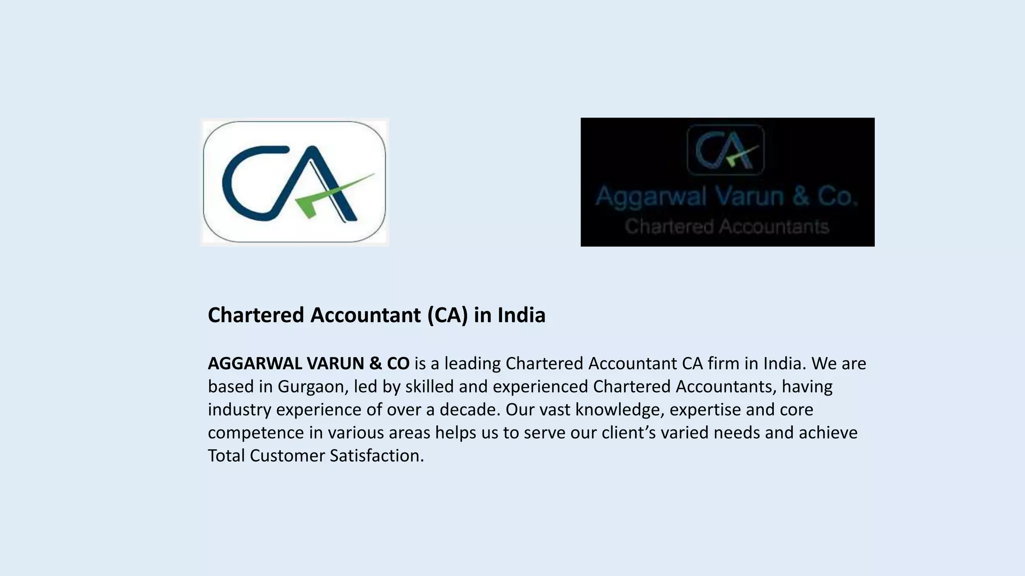 Chartered Accountant in India | PPTX
